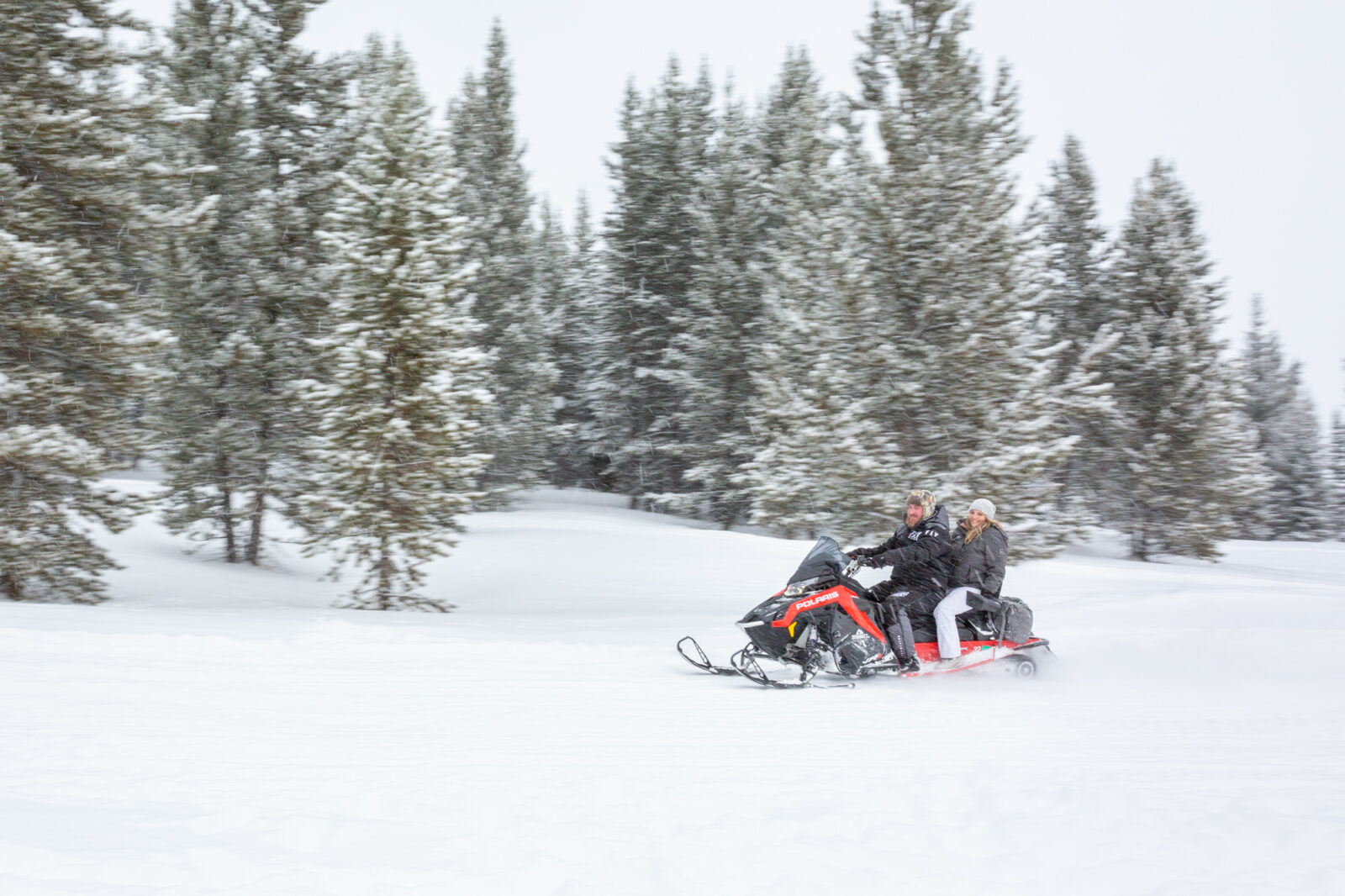 Winter Elopement Snowmobiling Adventure | Scenic Vows